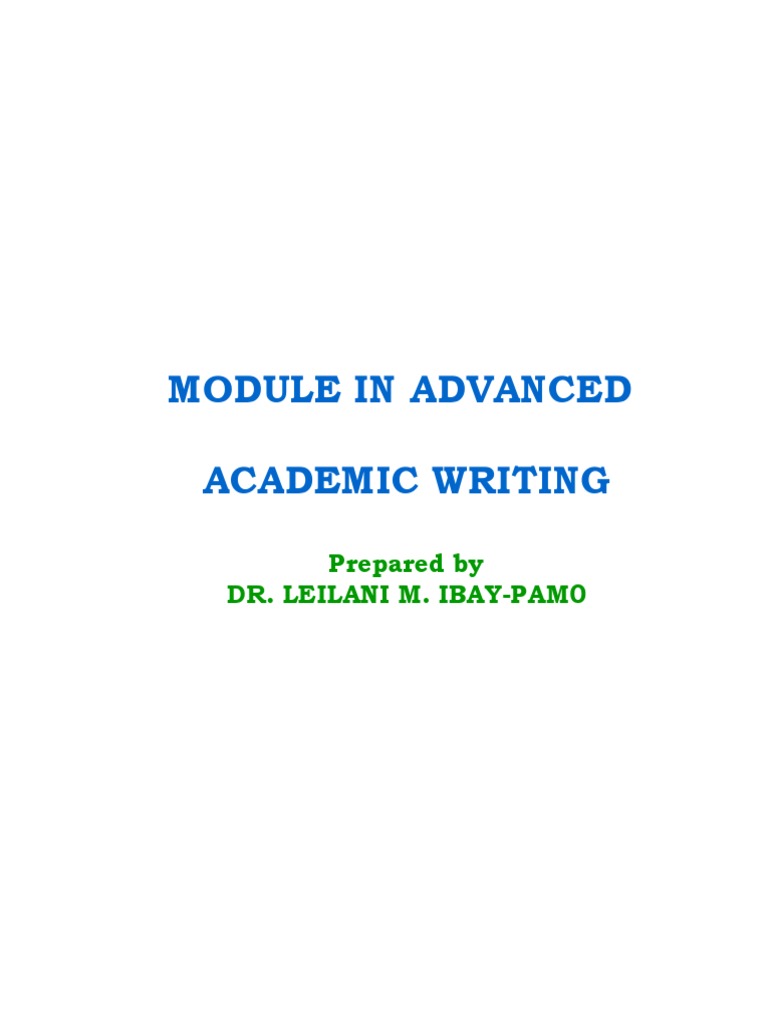 Advanced Academic Writing Module 02 | PDF | Thesis | Abstract (Summary)