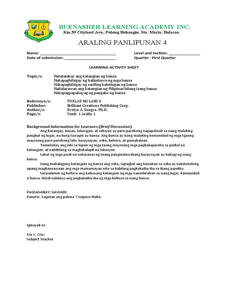 Worksheet Ap4 | PDF