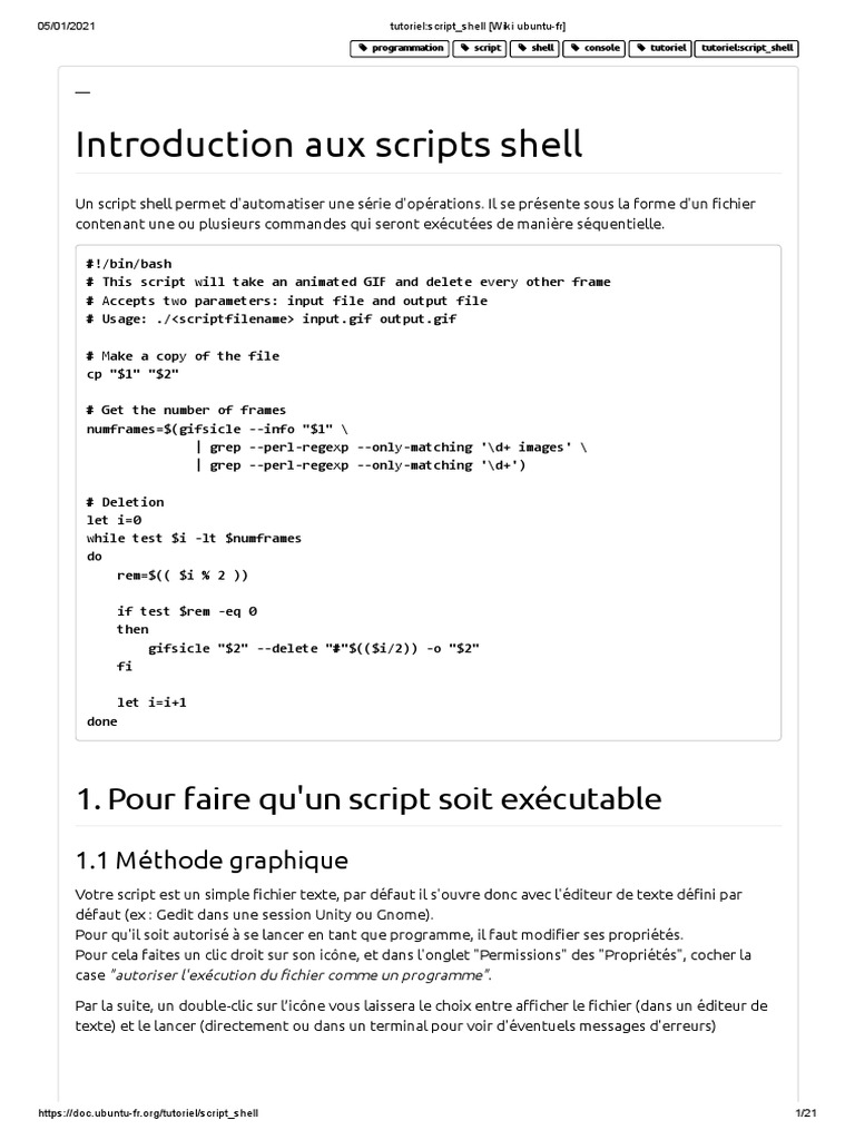 Introduction aux Scripts Shell | PDF | Unix | Développement de logiciel