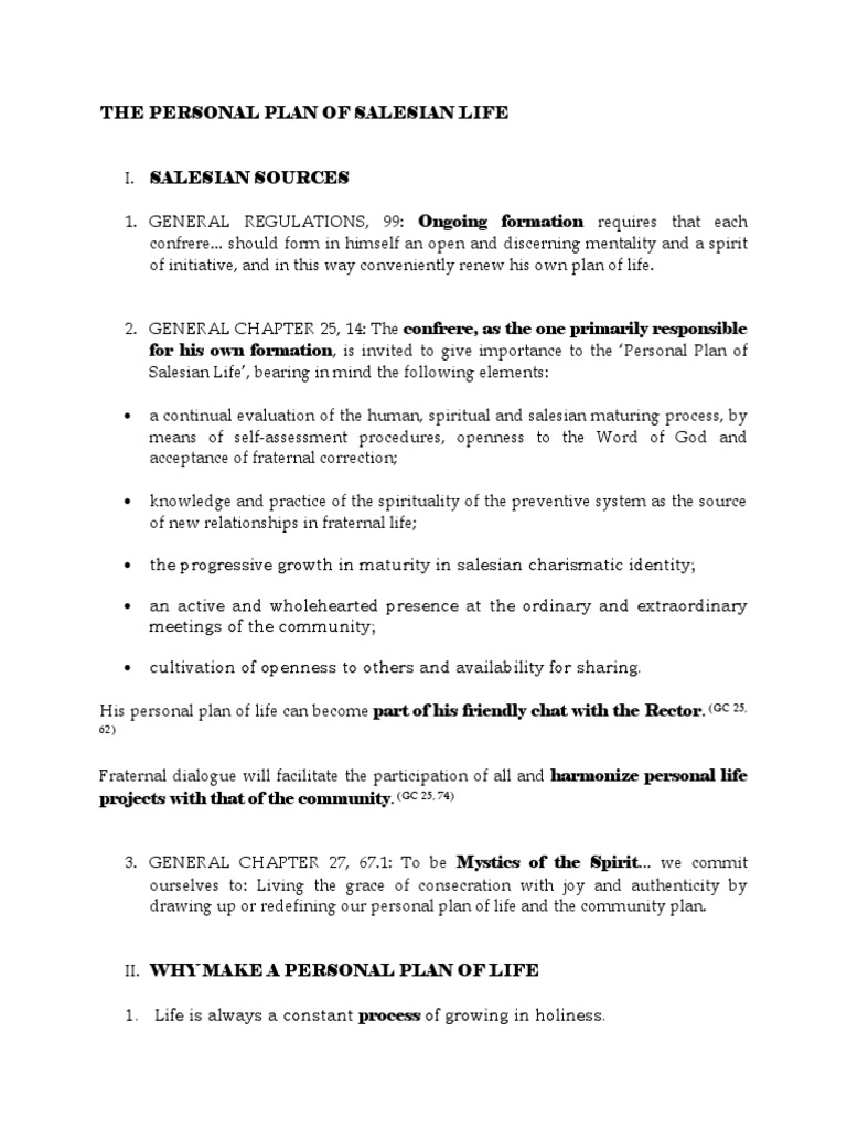 Writing The Personal Plan of Life - Guide | PDF | Spirituality | God