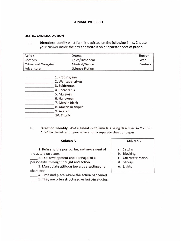 English Summative Test | PDF