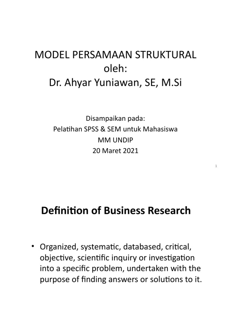 Model Persamaan Struktural-20 Maret 2021 | PDF | Structural Equation ...