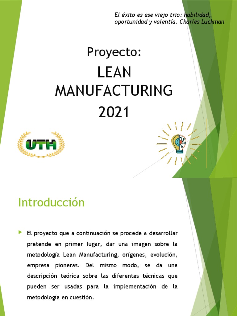 Proyecto Lean Manufacturing 2021 | PDF | Lean Manufacturing | Sector ...