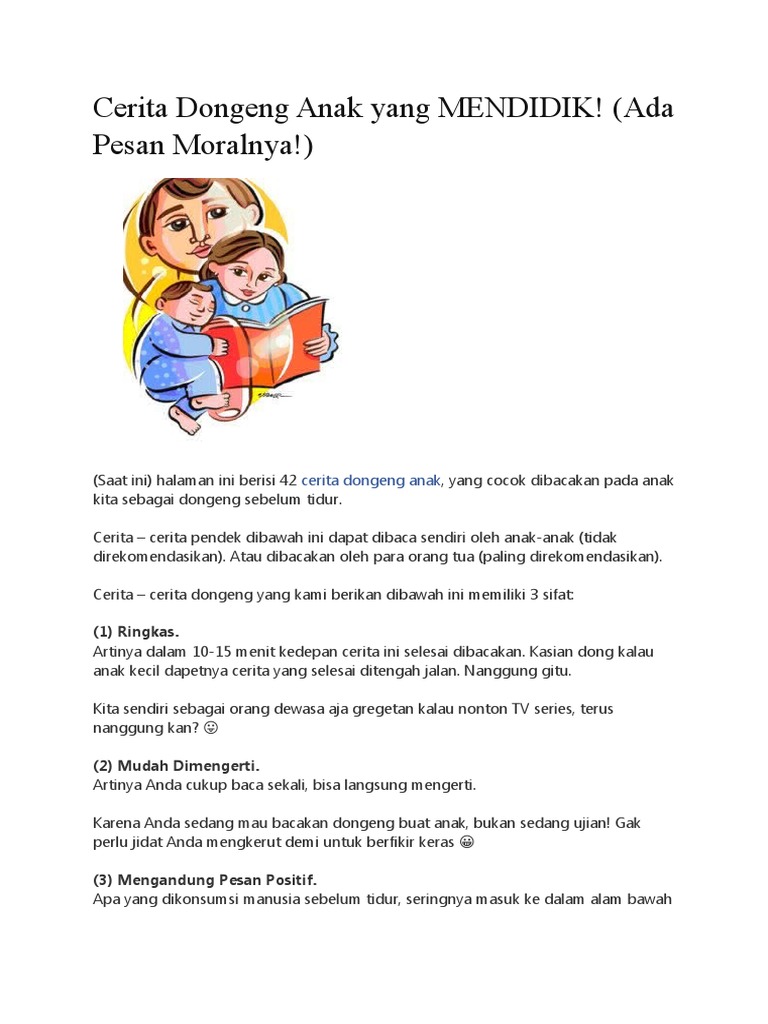 Cerita Dongeng Anak Yang MENDIDIK | PDF