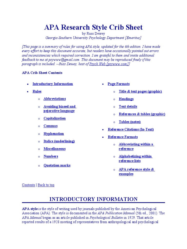 APA Research Style | PDF | Digital Object Identifier | Apa Style