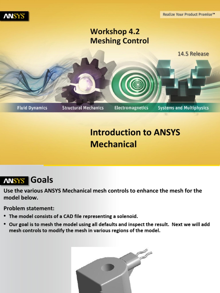 Introduction To ANSYS Mechanical: Workshop 4.2 Meshing Control | PDF ...