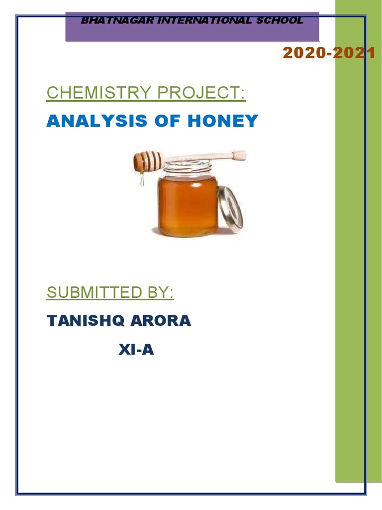 Chemistry Project:: Analysis of Honey | PDF | Honey | Fructose