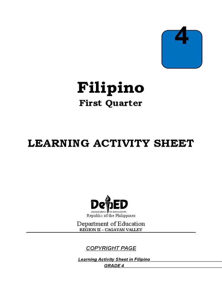 Grade 4 Filipino LAS | PDF | Philippines | Government