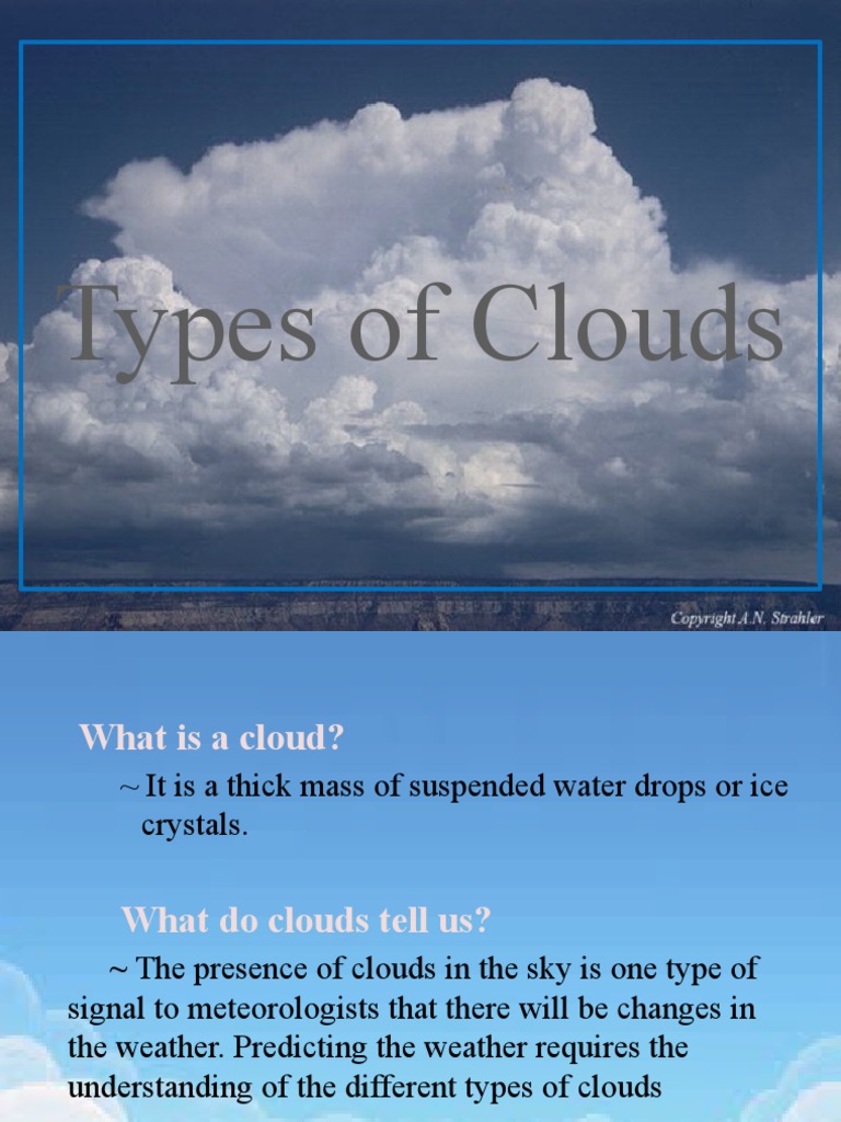 Types of Clouds Group 1 | PDF | Cloud | Fog