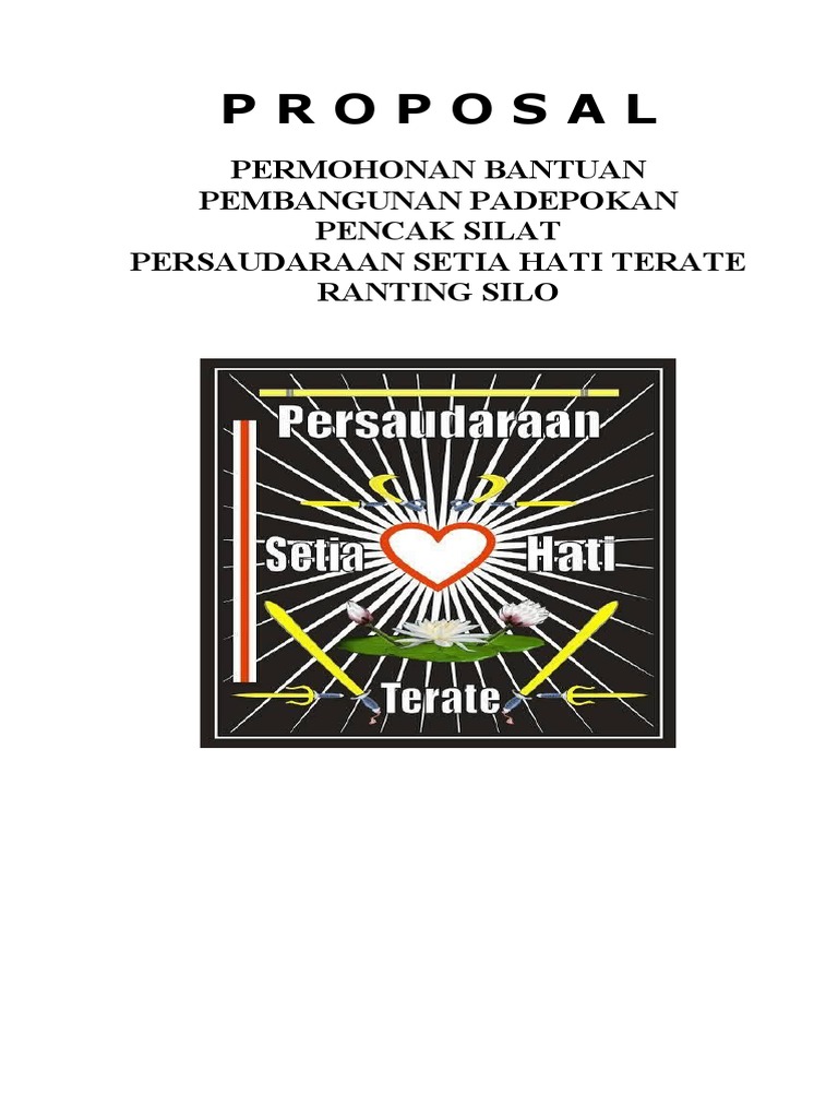Proposal Pembangunan Padepokan PSHT Silo | PDF | Ilmu Sosial | Hukum
