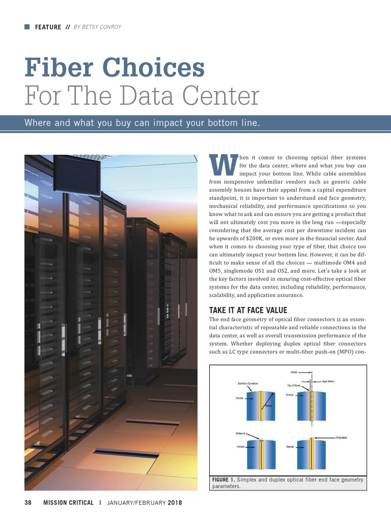 For The Data Center: Fiber Choices | PDF | Optical Fiber | Wavelength ...