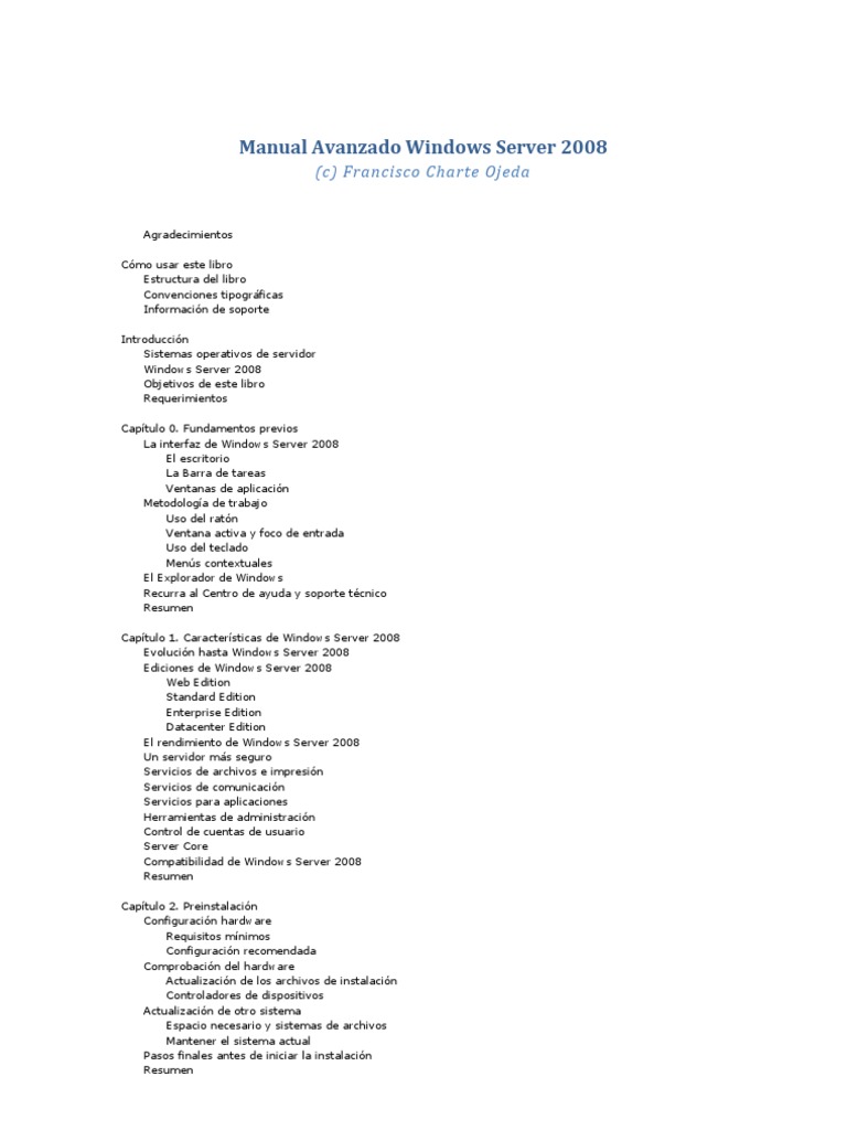 Windows Server 2008 Manual | PDF | Windows Server 2008 | Servidor ...