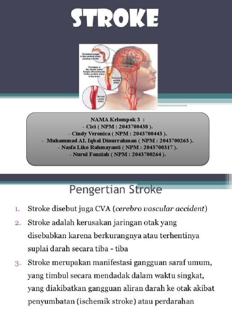 FARMASI KLINIK (STROKE) Kel 3 | PDF