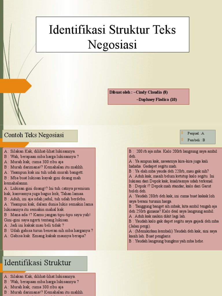 Identifikasi Struktur Teks Negosiasi | PDF