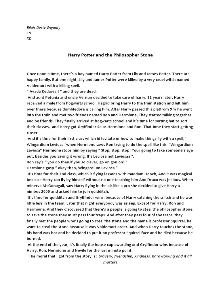 Teks Story Telling Harry Potter | PDF | Contemporary Fantasy Novels ...