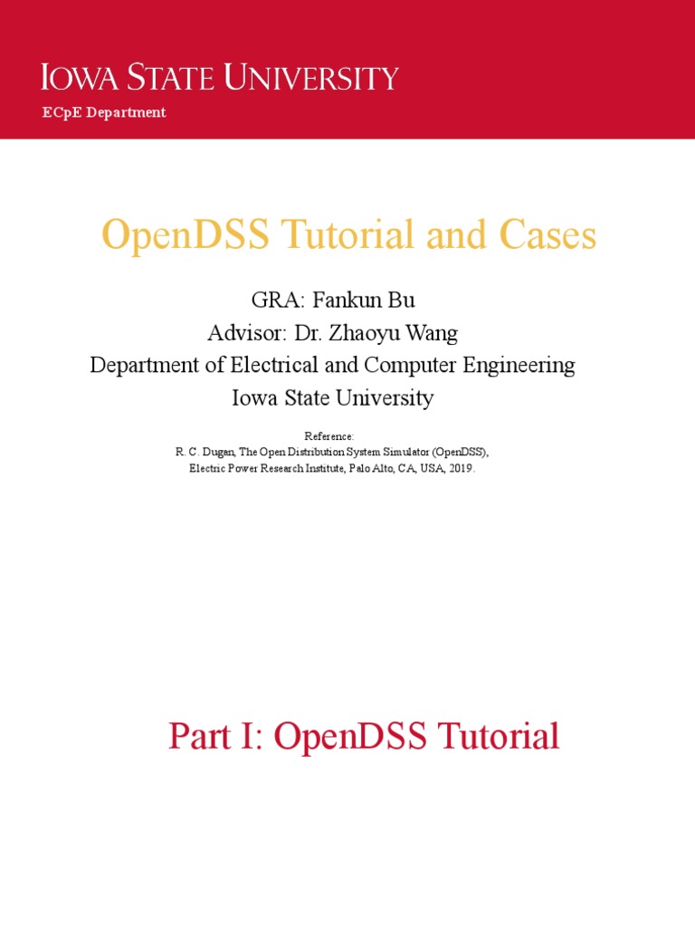 EE653 OpenDSS Tutorial and Cases | PDF | Menu (Computing) | Comma Separated Values