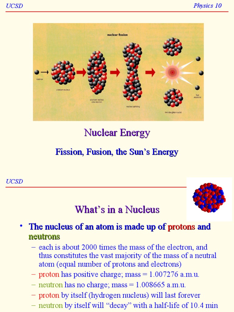 Nuclear Energy: Fission, Fusion, and the Sun's Powerful Processes | PDF ...