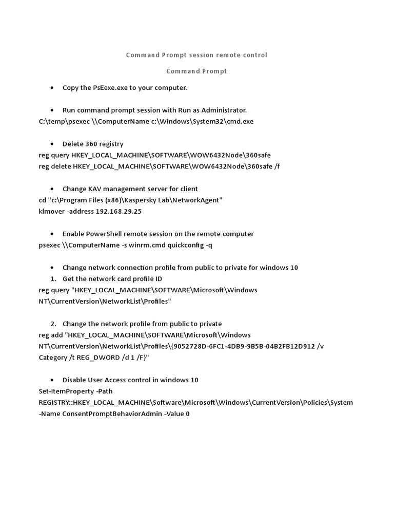 Command Prompt Session Control | PDF | Computers