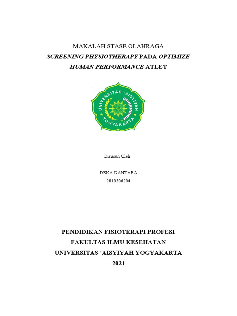 Screening Fisioterapi untuk Atlet | PDF