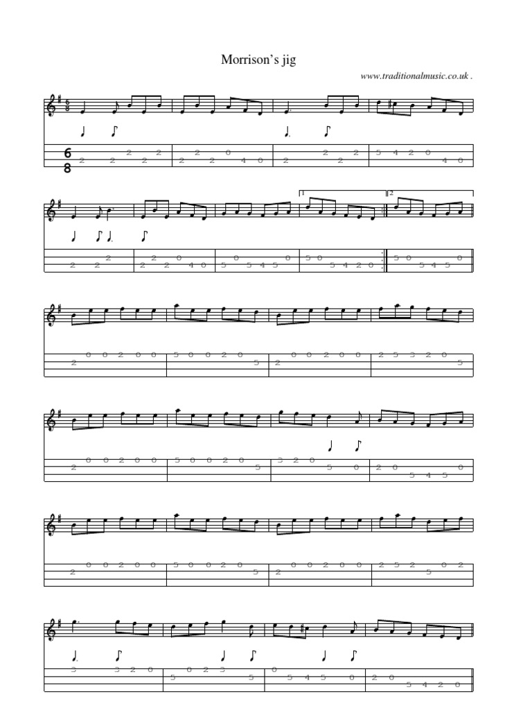 Morrison's Jig: A Traditional Irish Dance Tune | PDF