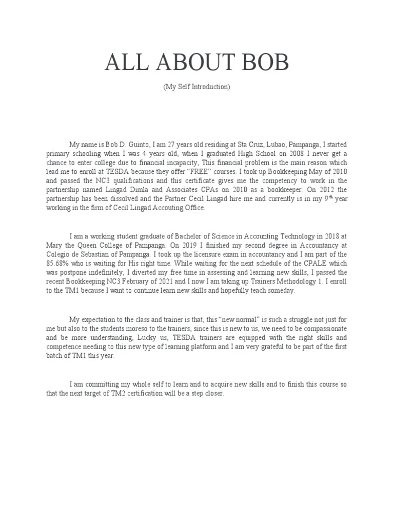 Bob Guinto's Journey in Accounting | PDF | Career & Growth
