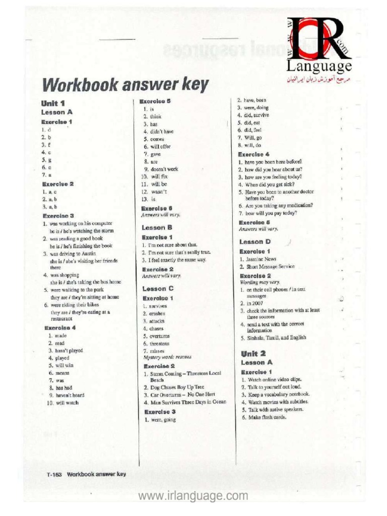 Answers Key | PDF