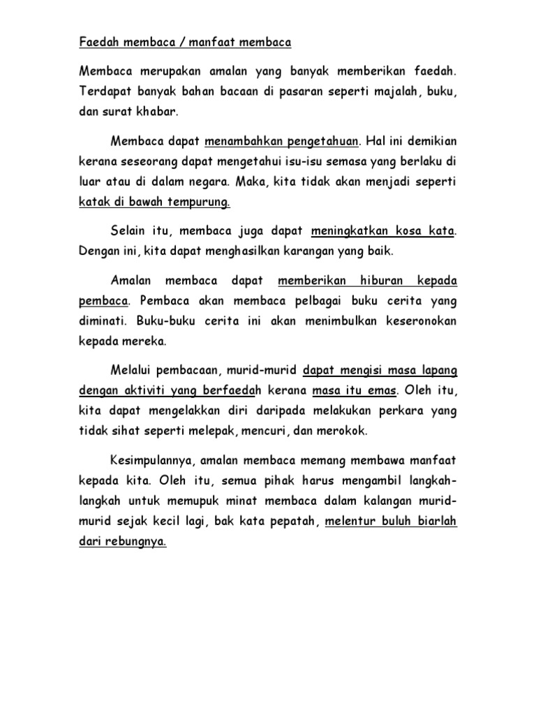 Faedah Membaca | PDF
