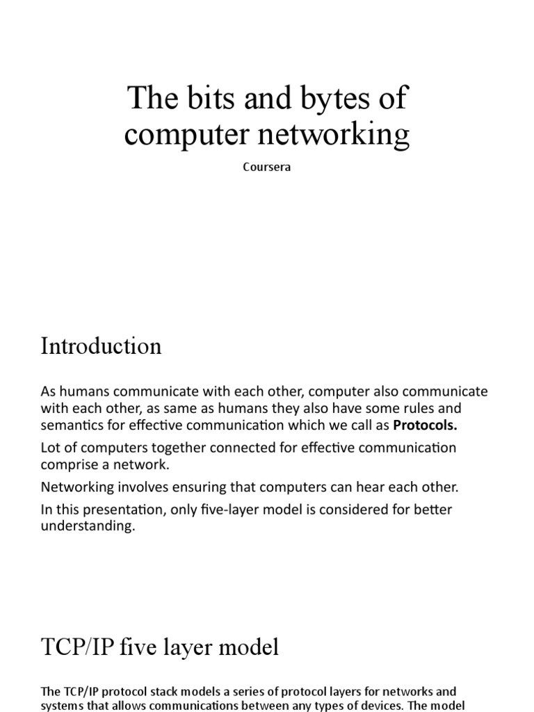 The Bits And Bytes Of Computer Networking Pdf Domain Name System Internet Protocol Suite