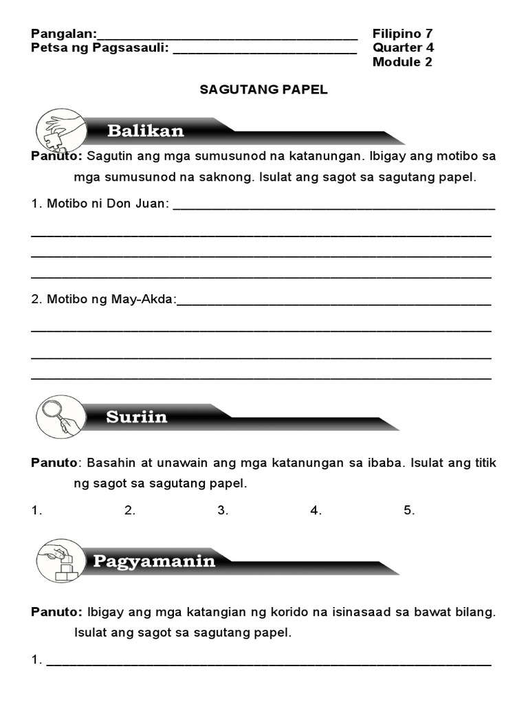 Filipino 7 Q4 Module 2 AS | PDF