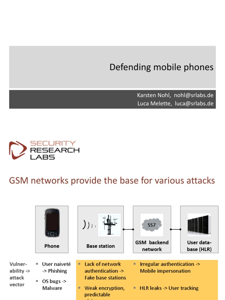 Defending Mobile Phones from GSM Network Attacks | PDF | Gsm | Security ...