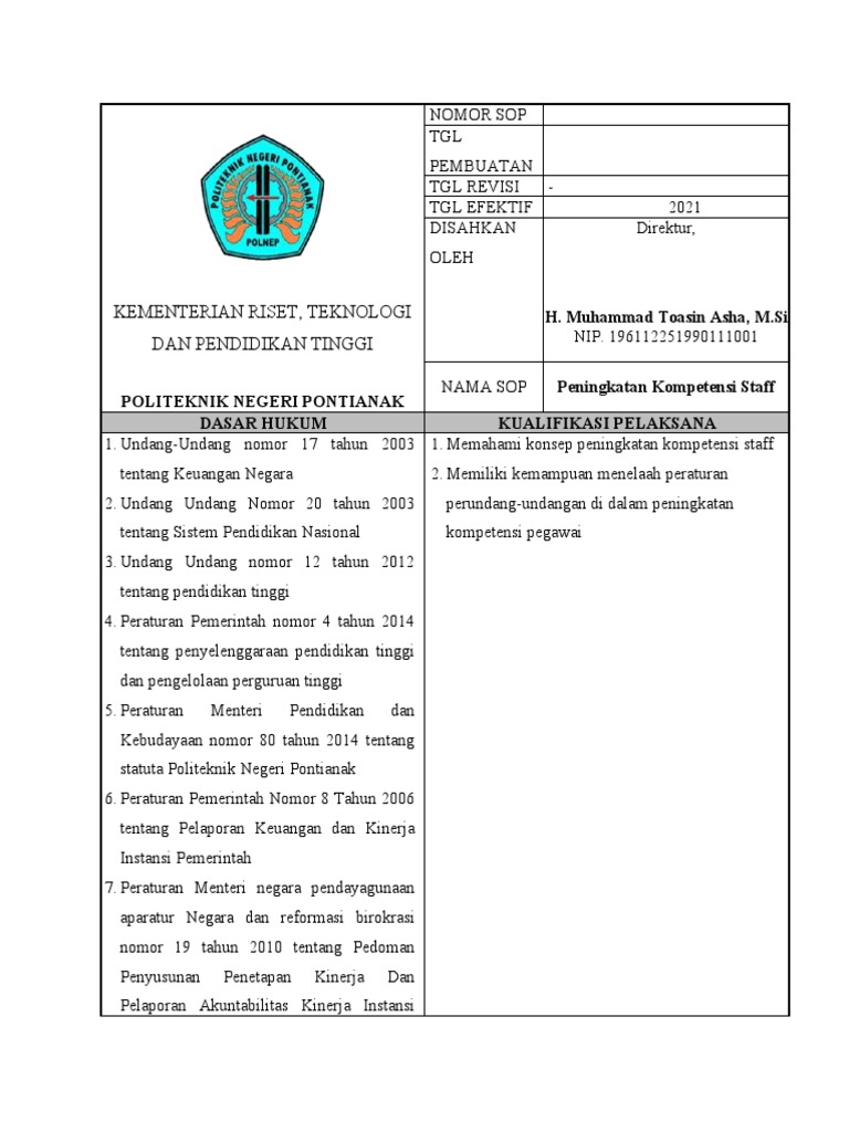 Draf Peningkatan Kompetensi Pegawai Fix.. | PDF