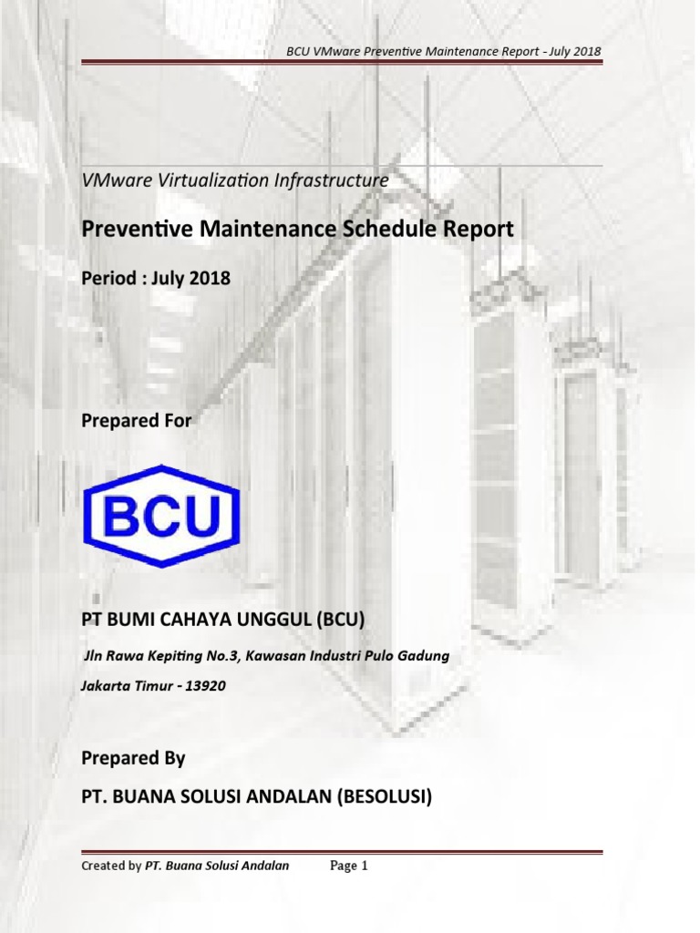 0 BCU Maintenance July 2018 | PDF | V Mware | Computer Architecture