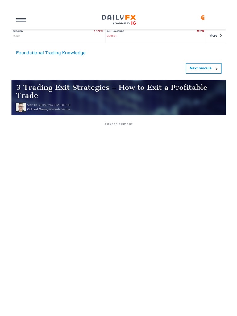 3 Trading Exit Strategies - How To Exit A Profitable Trade ...