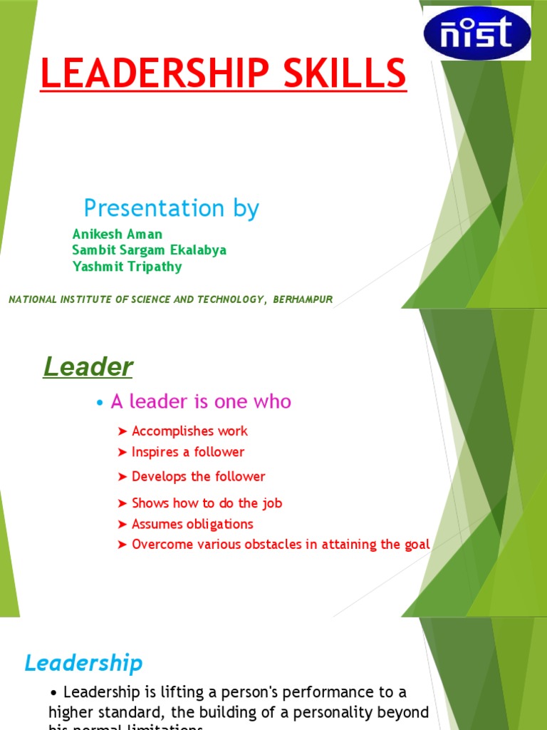 Leadership Skills... | PDF | Goal | Leadership