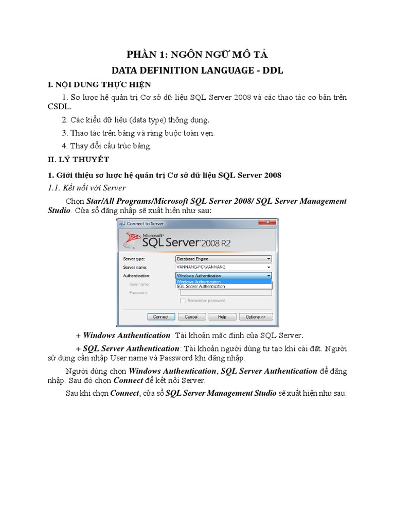 Thuc Hanh CSDL PT Part 1 | PDF