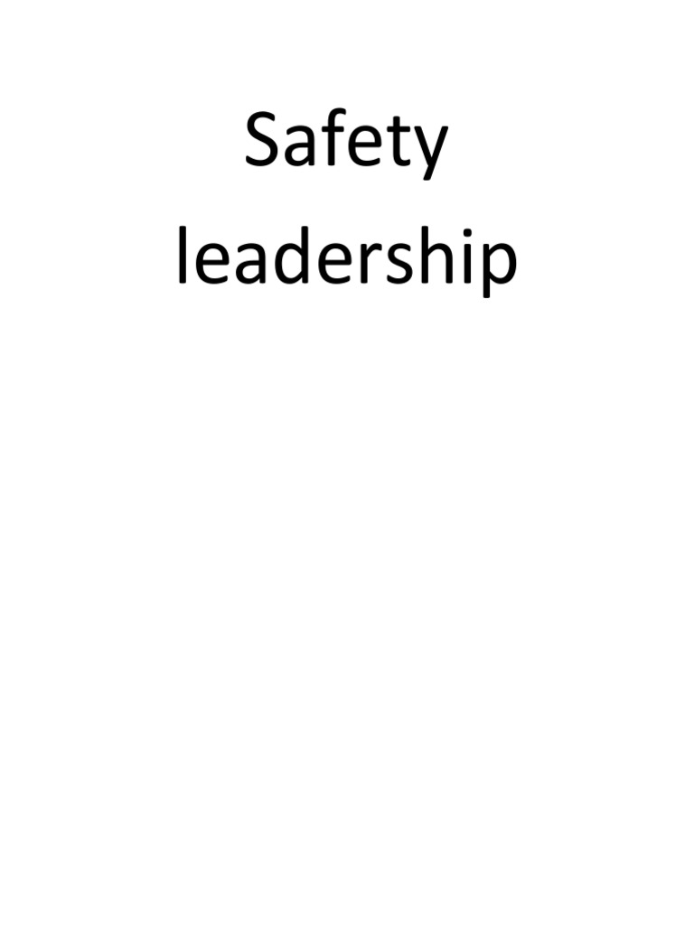 Safety Leadership in Construction Industry | PDF | Leadership | Safety