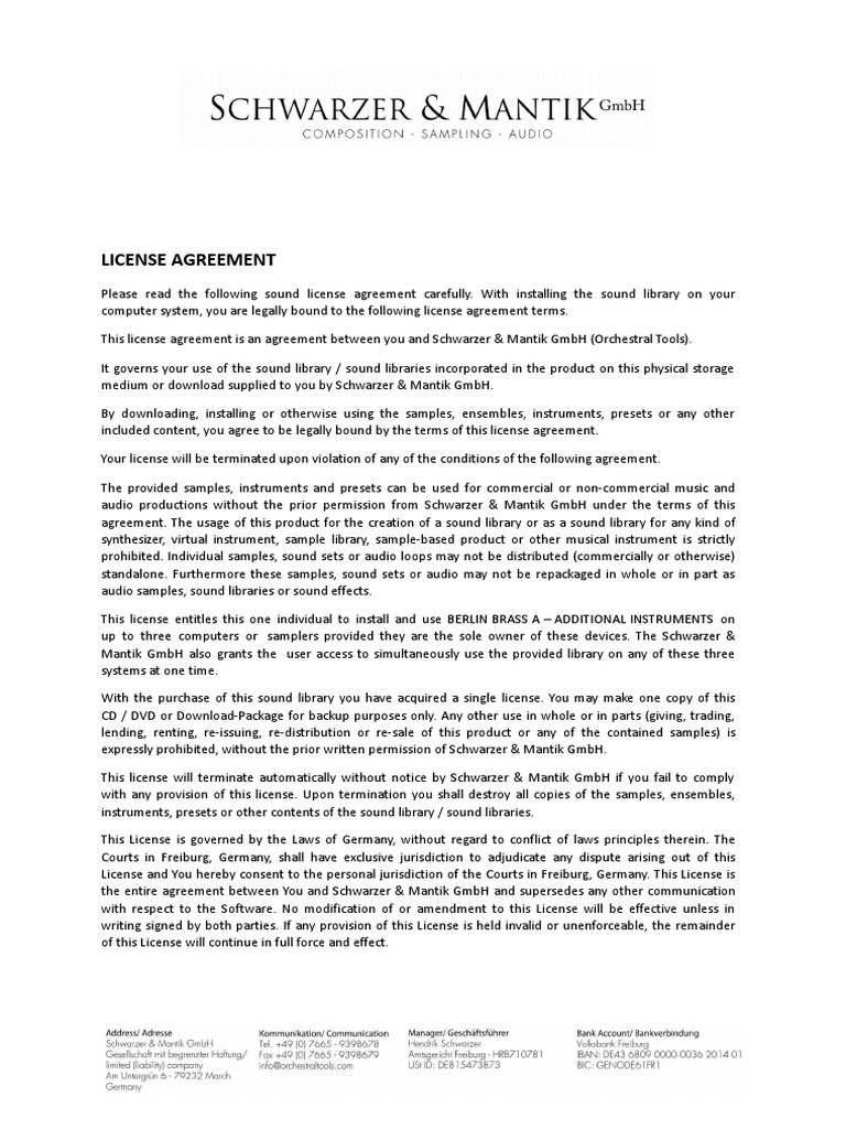 License Agreement BBR EXP A | PDF | License | Jurisdiction