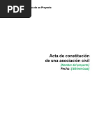 Acta Constitutiva para Asociaciones Civi | PDF | Trabajo Social