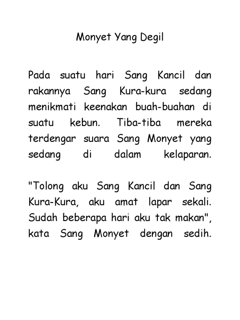 Skrip Monyet Yang Degil | PDF