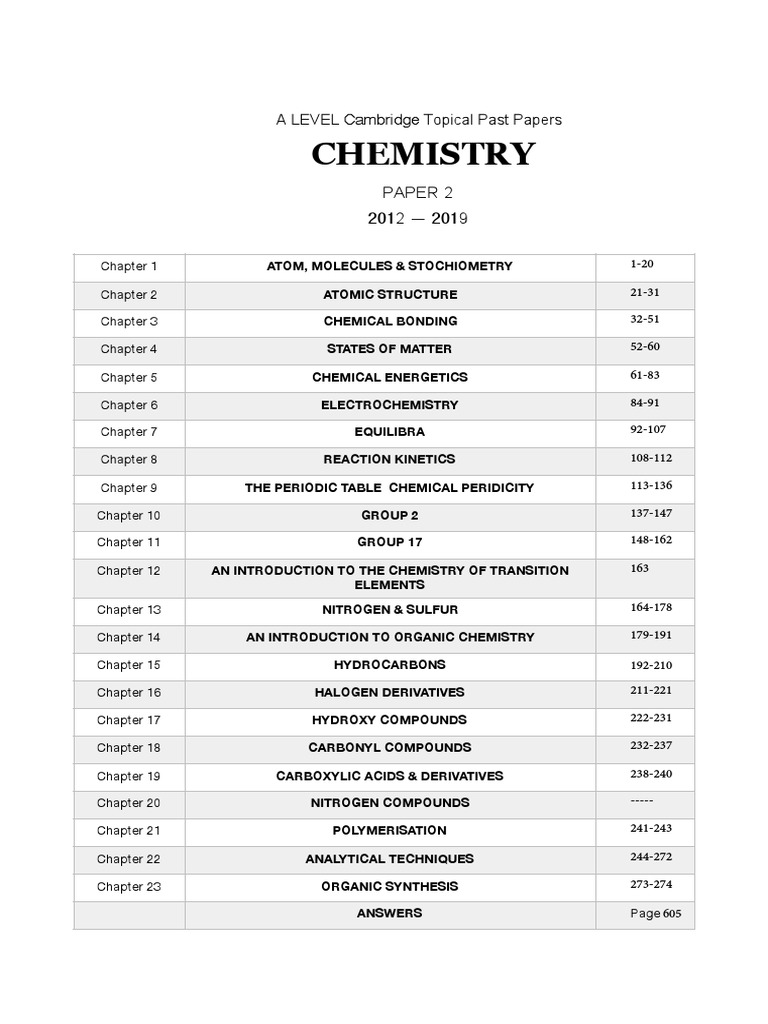 Chemistry Booklet | PDF | Chemical Reactions | Molecules