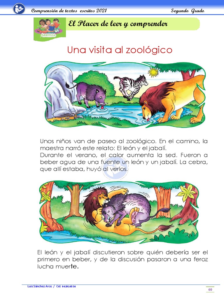 15 - Lectura - Una Visita Al Zoologico | PDF | León