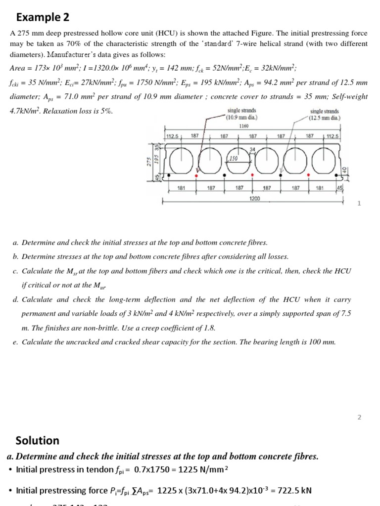 10 - Structural Design of HCU - Example 2 | PDF | Prestressed Concrete ...
