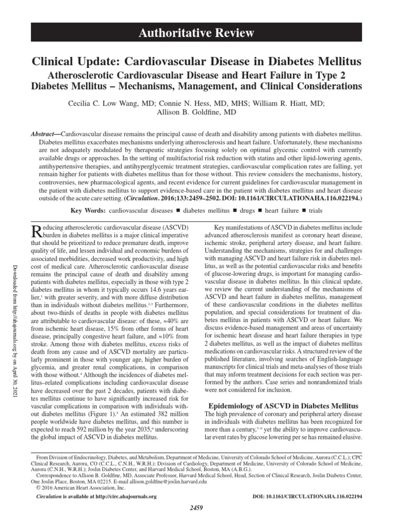 Wang Et Al 2016 Pdf Cardiovascular Diseases Atherosclerosis