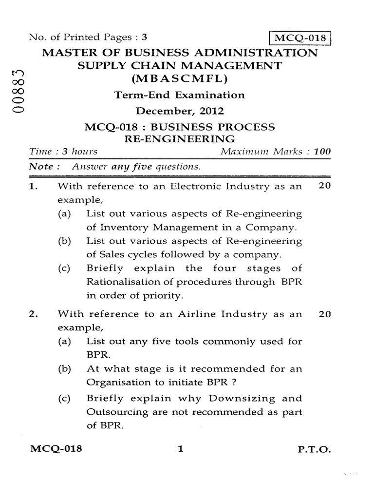 Business Process Re-Engineering | PDF | Business Process | Business