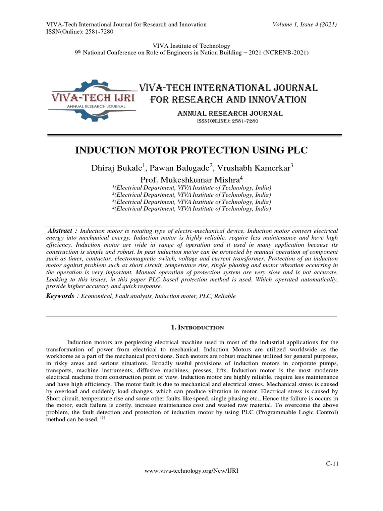Induction Motor Protection Using PLC | PDF | Programmable Logic ...