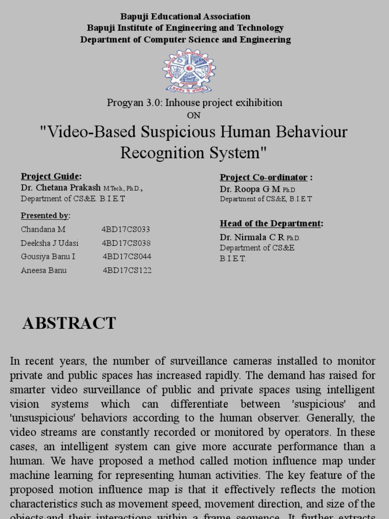Abnormal Humans Activity Detection | PDF | Cluster Analysis | Surveillance