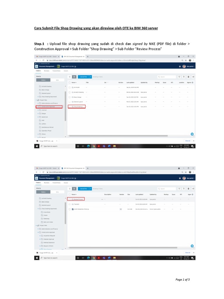 BIM 360 - Cara Submit File Shop Drawing | PDF | Bisnis | Seni