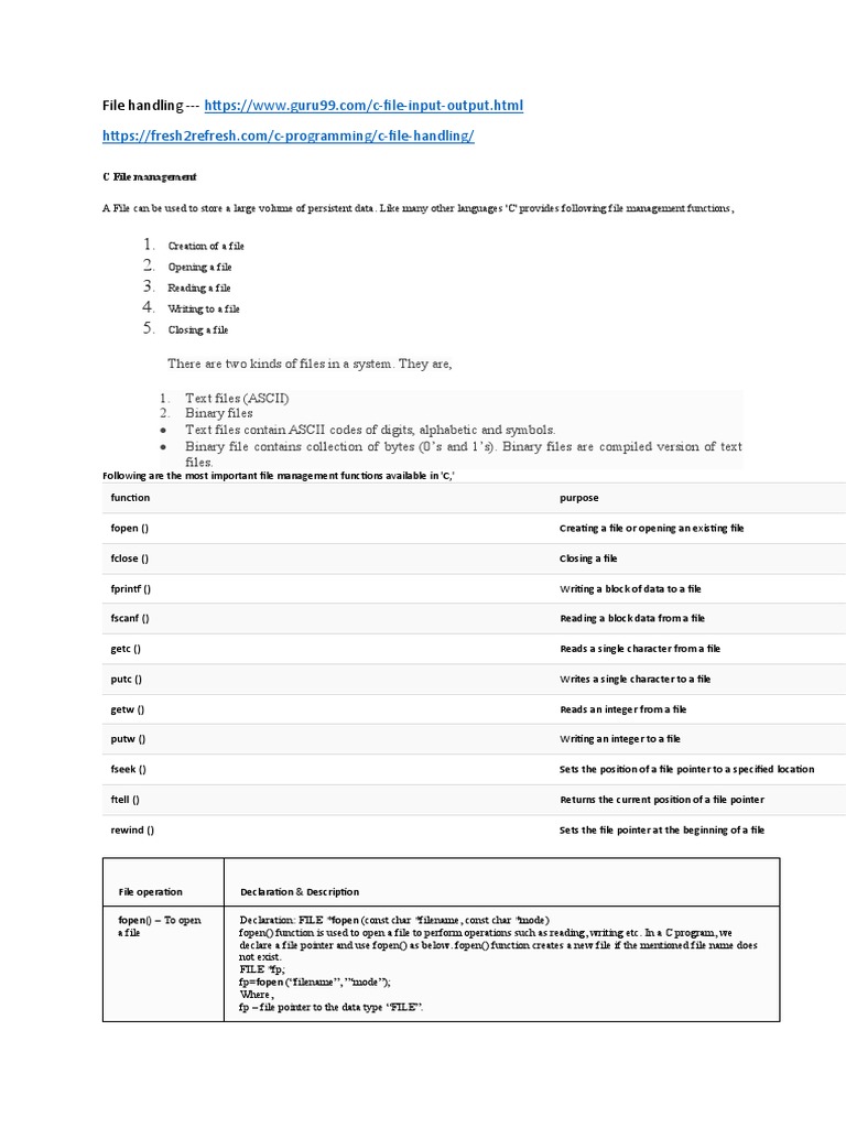 File Handling | PDF | Parameter (Computer Programming) | C (Programming ...