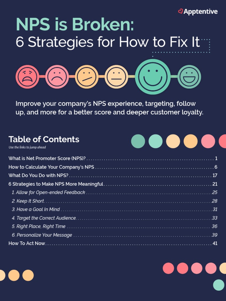 NPS Is Broken 6 Strategies To Fix It | PDF | Customer Experience ...