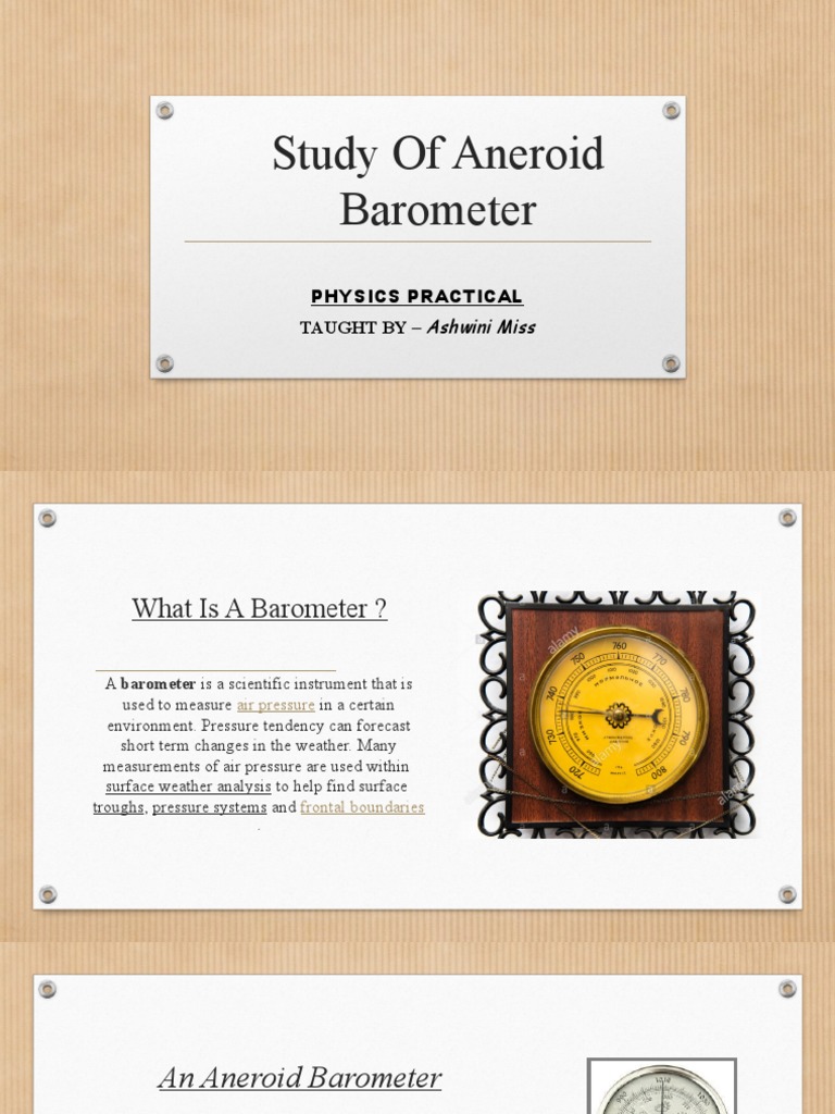 Study of Aneroid Barometer | PDF